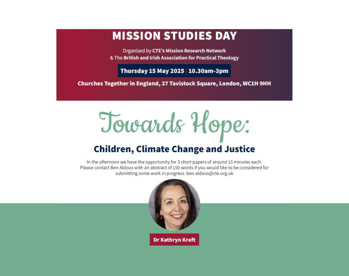 Mission Studies Day 2025: Towards Hope: Children, Climate Change and ...